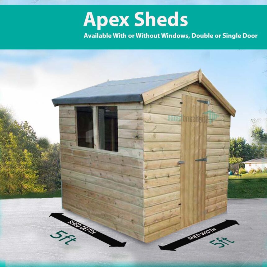 5ft X 5ft Apex Shed - Sheds and Fence