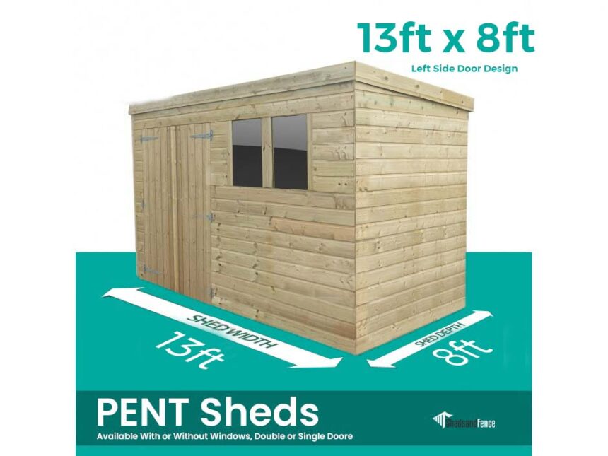 13ft X 8ft Pent Shed - Sheds and Fence