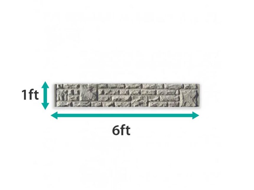 Enhance Fencing with 6ft x 1ft Rock Face Concrete Gravel Boards